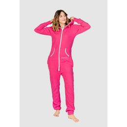 MONIZ Damen Jumpsuit, Gr. M, pink, 80% Baumwolle, 20% Polyester, Overalls, mit kuscheligem Komfort