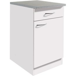 Wiho-Küchen Unterschrank WIHO KÜCHEN, B:40cm H:85cm T:50cm, weiß, Küche, Schränke, "Kiel", 40 cm breit, 50 cm tief