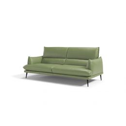 2,5-Sitzer Egoitaliano, B:210cm H:90cm T:95cm, grün, Leder, Sofas, "FUNNY, hochwertiges und aktuelles Design, bequeme Rückenlehne", toller Sitzkomfort