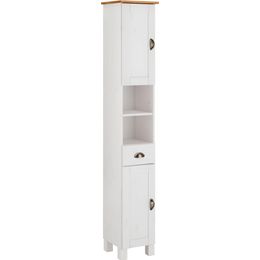 Hochschrank Home Affaire, B:30cm H:177cm T:30cm, wei&szlig;, Massivholz, Badezimmer, Schr&auml;nke, "Oslo"