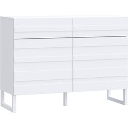 Sideboard FORTE, B:109,9cm H:82,4cm T:41,6cm, wei&szlig;, Spanplatte, Wohnzimmer, Sideboards, "Bretania"