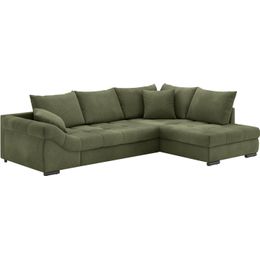 Ecksofa MR. COUCH, B:303cm H:86cm T:202cm, grün, Memphis (Grundgewebe - 100% Polyester; Nutzschicht- 90% Polyester / 10% Polyamide), Wohnzimmer,