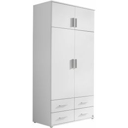 Kleiderschrank Rauch, B:90cm H:194cm T:53cm, wei&szlig;, Holzwerkstoff, Kinderzimmer, Schr&auml;nke, "Kemi"