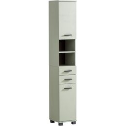 Hochschrank Welltime, B:30,3cm H:180,9cm T:32,6cm, grün, FSC-zertifizierter Holzwerkstoff, Badezimmer, Schränke, "Palermo, Breite 30 cm",