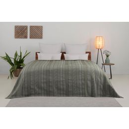 Tagesdecke Home Affaire, B:140cm L:210cm, gr&uuml;n, Mischgewebe, Tagesdecken, "Toscana", Tagesdecke in verschiedenen Gr&ouml;&szlig;en, f&uuml;r Kinder und Erwachsene
