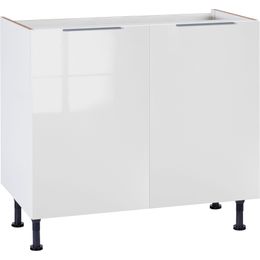 Sp&uuml;lenschrank Optifit, B:90cm H:87cm T:58,4cm, wei&szlig;, K&uuml;che, Schr&auml;nke, "Tara", Breite 90 cm