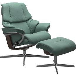 Fu&szlig;hocker stressless, B:55cm H:43cm T:41cm, gr&uuml;n, Leder PALOMA: PALOMA ist ein durchgef&auml;rbtes Semianilin-M&ouml;belleder mit nat&uuml;rlicher Narbung., Garten,