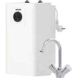Untertischspeicher Stiebel Eltron, B:24cm H:42,3cm T:21,2cm, weiß, Speichererhitzer, "SNU 5 Plus", 5 l, Niederdruck, mit Stecker, inkl. Küchenarmatur