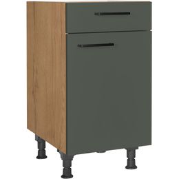 Unterschrank Nobilia, B:45cm H:87cm T:58,3cm, gr&uuml;n, K&uuml;che, Schr&auml;nke, ""Easytouch", Ausrichtung w&auml;hlb., vormontiert, in den Breiten 30, 45 &", 60 cm