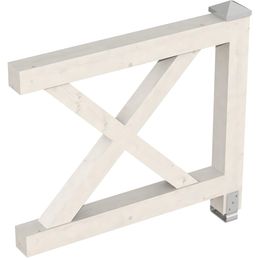 Skan Holz Br&uuml;stungsgel&auml;nder SKANHOLZ, H:84cm L:108cm, wei&szlig;, Gel&auml;nder, "Andreaskreuz"