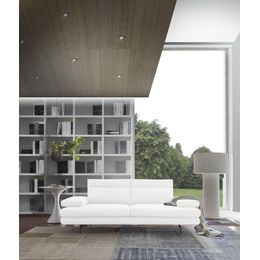 3-Sitzer Calia italia, B:208cm H:90cm T:113cm, wei&szlig;, Leder BULL (100% Leder), Sofas, "Toby Wing, Designsofa, hochwertige Verarbeitungsdetails,