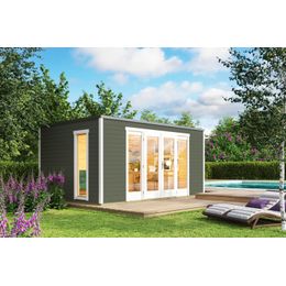 Gartenhaus Nordic Holz, gr&uuml;n, Holz, Gartenh&auml;user, "Palermo 2", mit gro&szlig;en Glasfl&auml;chen