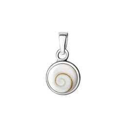Vivance Damen Kettenanh&auml;nger "925/- Sterling Silber Muschel wei&szlig;", one-size, Silber 925 (Sterlingsilber), 1,4 g, wei&szlig;, Silber 925 (Sterlingsilber),