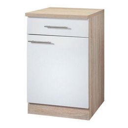 Wiho-K&uuml;chen Unterschrank WIHO K&Uuml;CHEN, B:40cm H:85cm T:60cm, wei&szlig;, K&uuml;che, Schr&auml;nke, "Montana", 40 cm breit