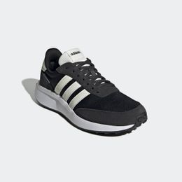 Sneaker "RUN 70S", adidas Sportswear, Gr. 42, schwarz-weiß, Leder, Textil, Schuhe