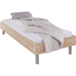 Bett wimex, H:46cm L:210cm, braun, Betten, "Easy, große Auswahl an Größen und Farben, auch in Komforthöhe", ohne Kopfteil, ideal unter Dachschrägen