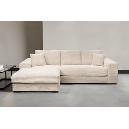 Ecksofa WERK2, B:286cm H:84cm T:184cm, weiß, 100% Polyester, Wohnzimmer, Sofas, "Eden modern und zeitlos, geschmackvolles Sofa, Breite 286cm,