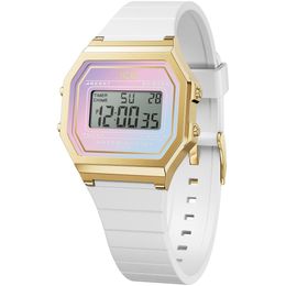 Ice Watch ICE-WATCH Damen Chronograph "ICE digit retro sunset - Small", weiß, Armbanduhren, Quarzuhr, Armbanduhr, Damenuhr, digital, Silikonarmband,