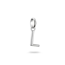 Thomas Sabo Damen Charm Buchstabe "Charm Alphabet/Buchstabe - Connect", L, silber, Silber 925 (recycelt), Charms