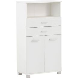 Midischrank Welltime, B:59,8cm H:110,5cm T:32,6cm, weiß, FSC-zertifizierter Holzwerkstoff, Badezimmer, Schränke, "Palermo, Breite 60 cm made in