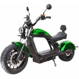 Sxt ScooterS E-Motorroller "Chopper XL PRO", 45 km/h, gr&uuml;n, Elektromotorroller, bis zu 80 km Reichweite, mit 30 Ah-Akku