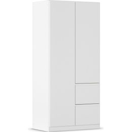 Drehtürenschrank Rauch, B:91cm H:197cm T:54cm, weiß, Holzwerkstoff, Schränke, "Kleiderschrank Schrank Garderobe Wäscheschrank COSTA", Breite 91 cm