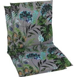 Sitzauflage GO-DE, B:48cm T:98cm, gr&uuml;n, Baumwolle, Polyester, Polsterauflagen, Ma&szlig;e ca.: 48 cm x 5 cm x 108 cm