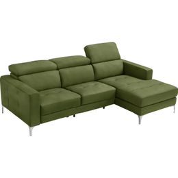 Ecksofa Egoitaliano, B:247cm H:100cm, grün, Wohnzimmer, Sofas, "Matt, erstklassiger Sitzkomfort, aufwendige Detailverarbeitung, L-Form", mit