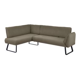 K+w Komfort & Wohnen Eckbank, H:91cm T:68cm, grün, K+W KOMFORT & WOHNEN, Esszimmer, Sitzbänke, "Drive", mit Seitenteilverstellung am langem Schenkel zur