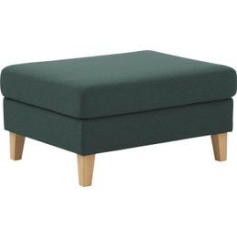Hocker, B:88cm H:45cm T:69cm, grün, ATLANTIC HOME COLLECTION, Büro, Hocker, "Mailo", Maße (BxTxH): 88x69x45 cm, mit Massivholzfüßen
