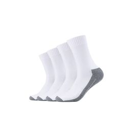 Camano Damen Socken "Sportsocken 4er Pack", Gr. 43, wei&szlig;, 53% Baumwolle, 25% Polyester, 20% Polyamid, 2% Elasthan, Colorblocking, Socken