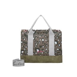Damen Henkeltasche "Canvas Tote Bag", Fritzi aus Preussen, gr&uuml;n, Baumwolle, unifarben, Taschen, mit verstell- und abnehmbarem Schulter-Riemen