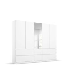 Dreht&uuml;renschrank Rauch, B:226cm H:210cm T:54cm, wei&szlig;, Holzwerkstoff, Schr&auml;nke, "Madrid", mit oder ohne Beleuchtung