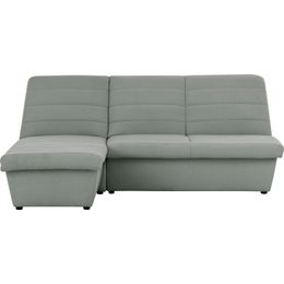 Ecksofa, B:214cm H:92cm T:168cm, grün, LOOKS by Wolfgang Joop, 100% Polyester, Wohnzimmer, Sofas, "LOOKS VIII L-Form", Quersteppung, ohne Armlehnen,