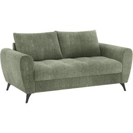 2,5-Sitzer MR. COUCH, B:180cm H:71cm T:90cm, grün, Dolce (100% Polyester), Sofas, "Blackburn II", Wahlweise mit Kaltschaumpolsterung bis 140 kg