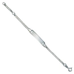 Vivance Damen Armband "925 Silber rhodiniert Schildband", 14cm, Silber 925 (Sterlingsilber), wei&szlig;, Silber 925 (Sterlingsilber), Armb&auml;nder