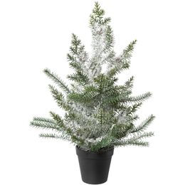 CREATIV DECO Künstlicher Weihnachtsbaum "Weihnachtsdeko, künstlicher Christbaum, Tannenbaum", H: 50cm bis, grün, Weihnachtsbäume, Im Topf; Beschneite