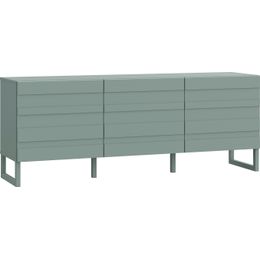 Lowboard FORTE, B:164,6cm H:64cm T:41,6cm, gr&uuml;n, Spanplatte, Wohnzimmer, Sideboards, "Bretania TV-Board, TV-Schrank"