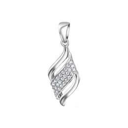 Vivance Damen Kettenanh&auml;nger "925/- Sterling Silber rhodiniert Zirkonia", one-size, Silber 925 (Sterlingsilber), 1,9 g, wei&szlig;, Silber 925