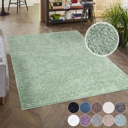Hochflor-Teppich Carpet City, B:150cm H:30mm L:150cm, gr&uuml;n, Polypropylen, Teppiche, "City Shaggy", Auch als L&auml;ufer, Langflor, Uni, Shaggy,