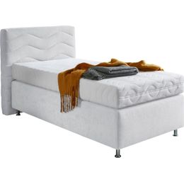 Boxspringbett, B:135cm L:210cm, wei&szlig;, Westfalia Schlafkomfort, Bezug Bett: Microvelours (100% Polyester) oder Feinstruktur (100% Polyester);Bezug