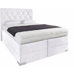 Boxspringbett, B:170cm L:212cm, wei&szlig;, Westfalia Schlafkomfort, Bezug der Obermatratze: 100% Polyester, Bezug abnehm- und waschbar bis 60C;Unterbox