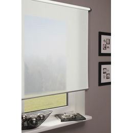 Rollo Gardinia, B:120cm H:160cm, wei&szlig;, Polyester, Rollos, "Seitenzugrollo Lichtdurchl&auml;ssig", Schrauben, Decken-, Wand- oder Nischenmontage