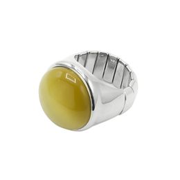 Damen Fingerring "Olive", Messing, gr&uuml;n, Collezione Alessandro, Messing, Fingerringe