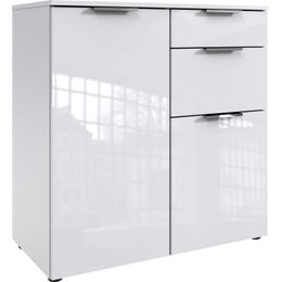 Kombikommode wimex, B:81cm H:84cm T:41cm, wei&szlig;, Spanplatte, Schlafzimmer, Sideboards, "level36 D by fresh to go", lackierte Fronten Hochglanz,