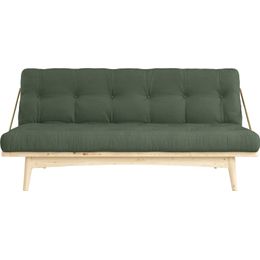 Schlafsofa Karup Design, B:190cm H:90cm T:130cm, grün, 80% Baumwolle + 20% polyester, Kinderzimmer, Sofas, "Folk", aus massiven Kiefernholz, inkl.
