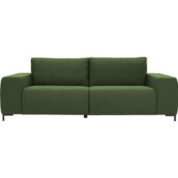 Big-Sofa, B:242cm H:87cm T:88cm, grün, LOOKS by Wolfgang Joop, 100% Polyester, Sofas, "Looks VI", gerade Linien, in 2 Bezugsqualitäten