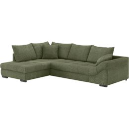 Ecksofa MR. COUCH, B:303cm H:86cm T:202cm, grün, Stripes (92% Polyester / 8% Nylon), Wohnzimmer, Sofas, "Allegro, L-Form", mit