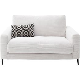 1,5-Sitzer Inosign, B:152cm H:84cm T:105cm, weiß, 88% Polyester, 12% Polyacryl, Sofas, "Downtown B/T/H: 152/105/84 cm", weicher Sitzkomfort, Cord,