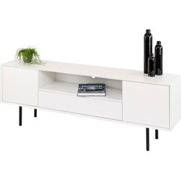 Sideboard PAROLI, B:165cm H:60cm T:34cm, weiß, Wohnzimmer, Sideboards, "Susa", Breite 165 cm, 2 Türen